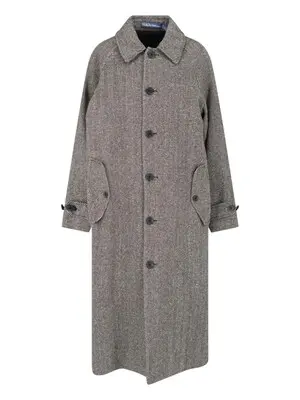 DURAN LANTINK Wool-blend Belted Coat - Black