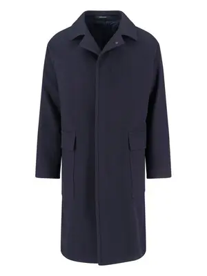 DURAN LANTINK Wool-blend Belted Coat - Blue