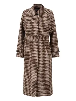 DURAN LANTINK Wool-blend Belted Coat - Brown