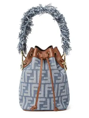 Fendi Mon Tresor Bucket Bag In Jacquard Ff