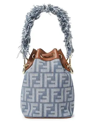 Fendi Mon Tresor Bucket Bag In Jacquard Ff