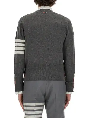 Thom Browne V-neck Cardigan - Grey