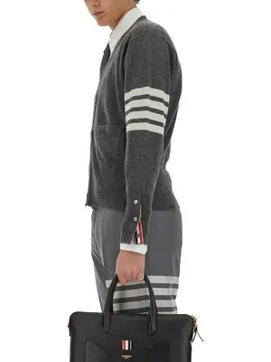 Thom Browne V-neck Cardigan - Grey
