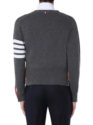 Thom Browne V-neck Cardigan - Grey