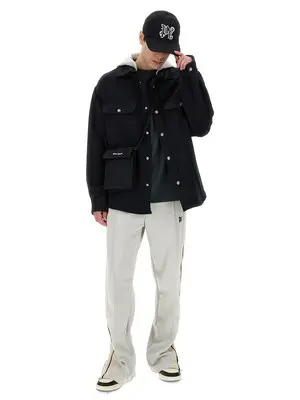 Palm Angels Monogram Shirt Jacket - Black