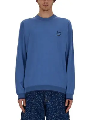 Maison Kitsuné Fox Head" Jersey - Azure