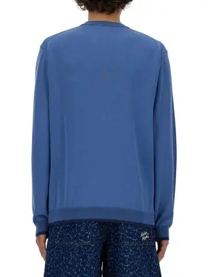 Maison Kitsuné Fox Head" Jersey - Azure