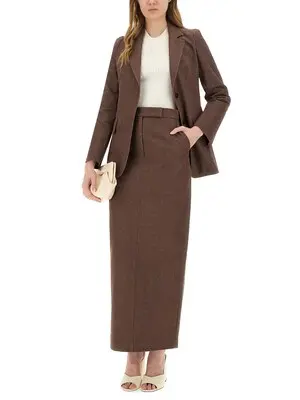 Max Mara Long Pianosa Skirt - Brown