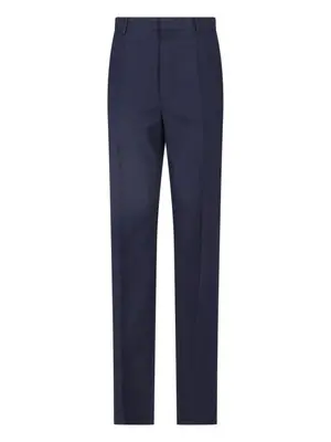 Burberry Tailored Virgin Wool Trousers - Blue