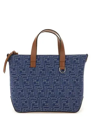 Fendi Ff Small Shopper - Denim