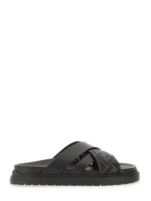 Fendi Criss-cross Slide Sandal