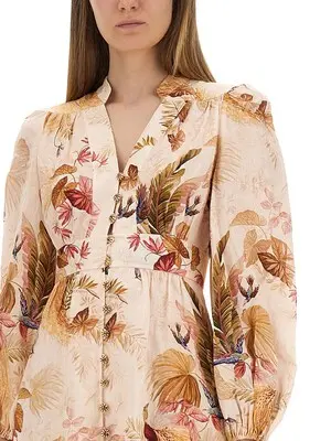 knee length dresses for ladies Zimmermann Bonita Embroidered Short Dress for Hire| High St. Hire main image 0