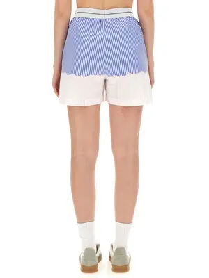 MSGM Logo Band Shorts - Baby Blue