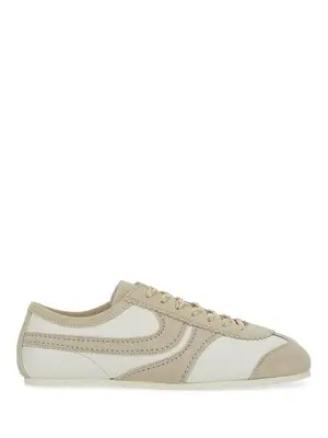 Dries Van Noten Leather Low Top Sneaker - White