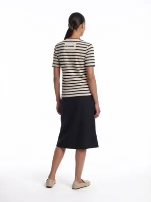 JIL SANDER Striped Cotton Crewneck T-shirt