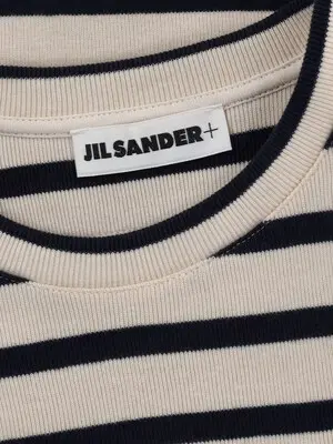 JIL SANDER Striped Cotton Crewneck T-shirt