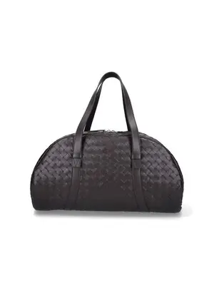 Bottega Veneta Travel Bag With Intrecciato Pattern - Brown