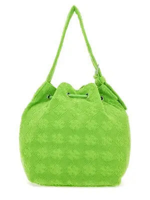 Tory Burch Oversized T Monogram Bucket Bag - Green