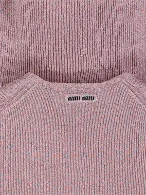 Rick Owens Ribbed Long Sleeve Sweater - Pink