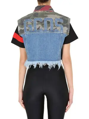 Gcds Denim Vest - Multicolour