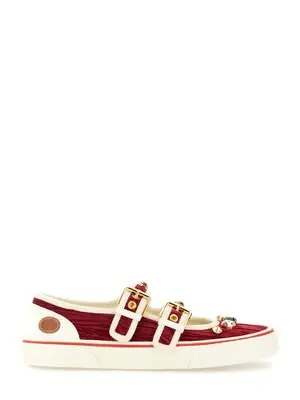 Valentino Garavani Velvet Dollyboard Ballerina Sneaker - Bordeaux