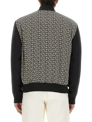 Balmain Monogrammed Varsity Jacket - Multicolour