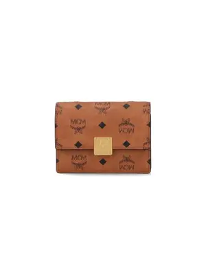 Mcm Aren' Chain Wallet - Brown