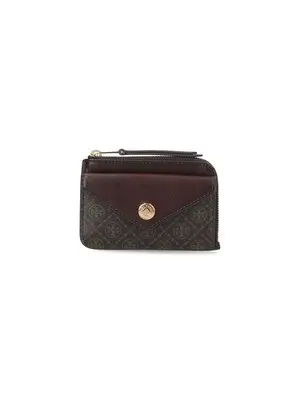 Tory Burch T Monogram" Card Holder - Brown
