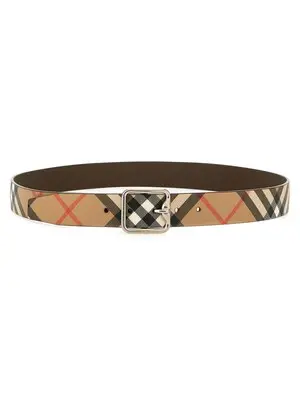 Burberry Reversible Check Belt - Multicolour