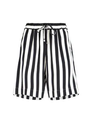 Rick Owens Silk Shorts White