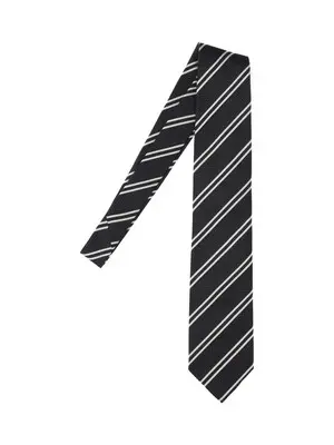TOM FORD Striped Neck Tie - Black