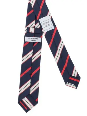 TOM FORD Striped Neck Tie - Blue