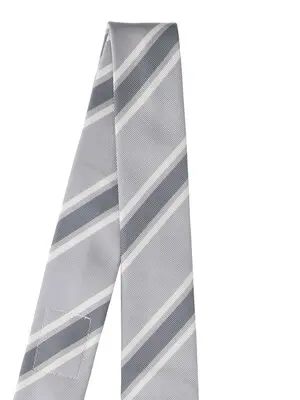 FINAMORE 1925 Striped Necktie - Gray