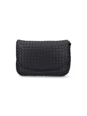 Bottega Veneta Messenger Shoulder Bag - Black