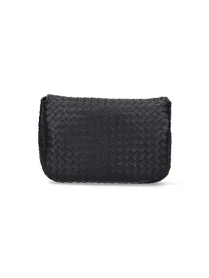 Bottega Veneta Messenger Shoulder Bag - Black
