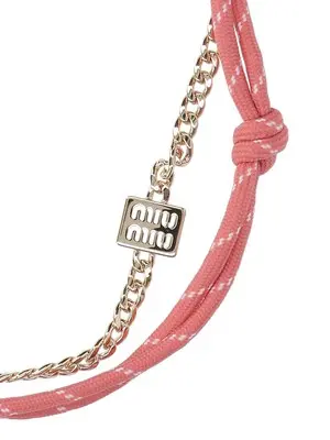 Miu Miu Leather And Rope Keyring