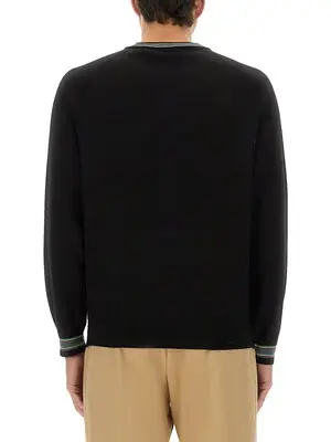 Paul Smith Wool And Cotton Crewneck Sweater - Black