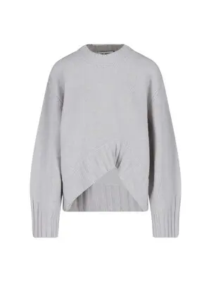 Attico Asymmetrical Sweater - Gray