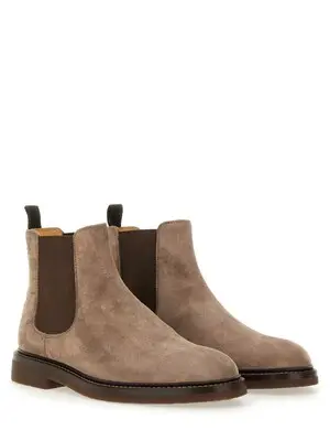 Brunello Cucinelli Suede Chelsea Boot - Brown