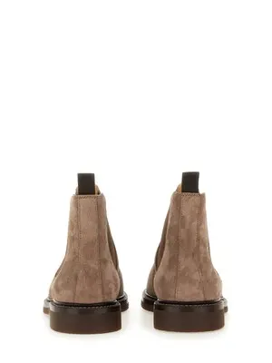 Brunello Cucinelli Suede Chelsea Boot - Brown