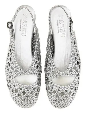 Hereu Empuria Metallic Slingback Sandals