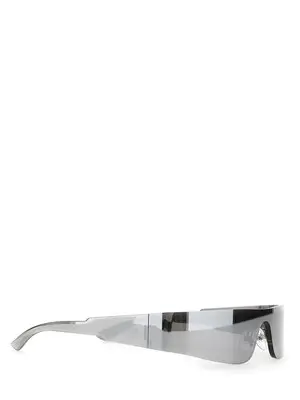 Balenciaga Mono Rectangle Sunglasses - Silver