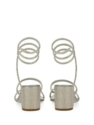 Rene Caovilla Cleo Crystal Embellished Sandals - Silver