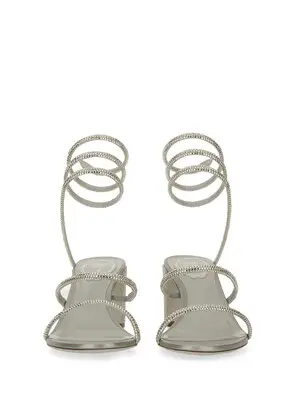 Rene Caovilla Cleo Crystal Embellished Sandals - Silver