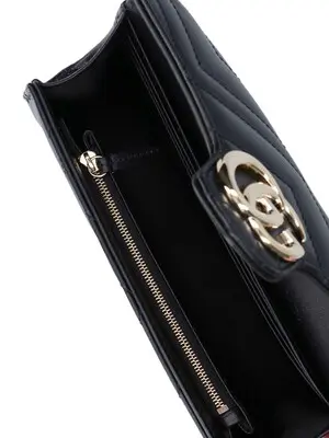 Gucci Wallet With Chain "gg Marmont - Black