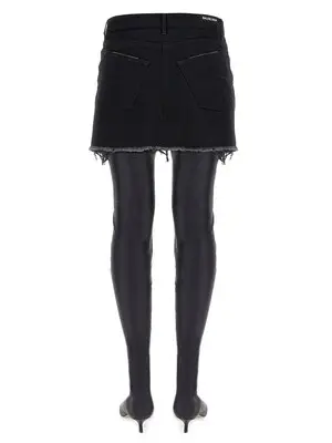 Balenciaga Mini Cut-up Skirt - Black