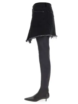 Balenciaga Mini Cut-up Skirt - Black