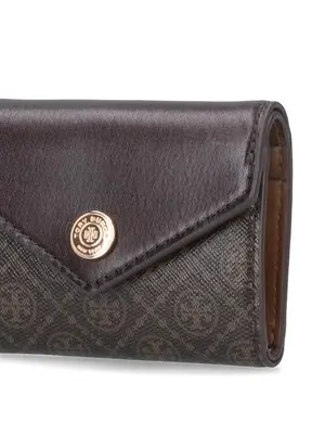 Tory Burch Small "t Monogram" Fold Wallet - Brown