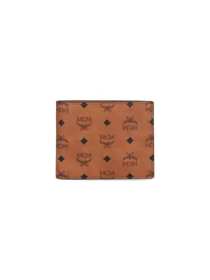 Mcm Wallet With Removable Card Holder - Brown
