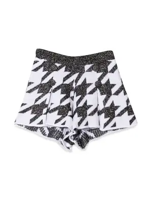 SIMONETTA Houndstooth Pleated Shorts